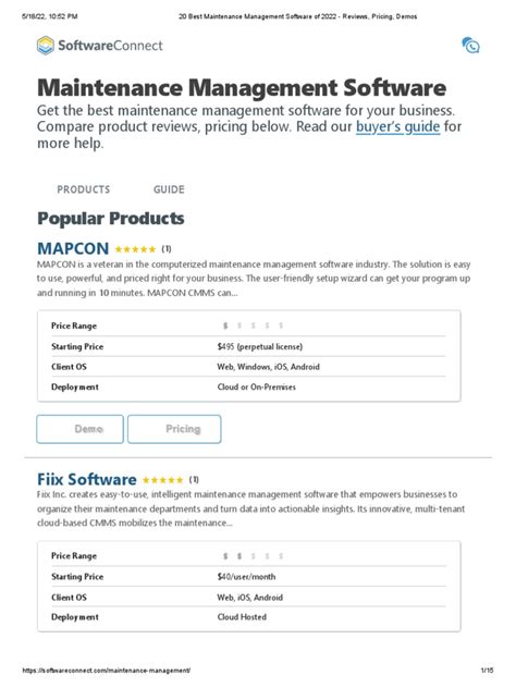 20 Best Maintenance Management Software Of 2022 Reviews Pricing
