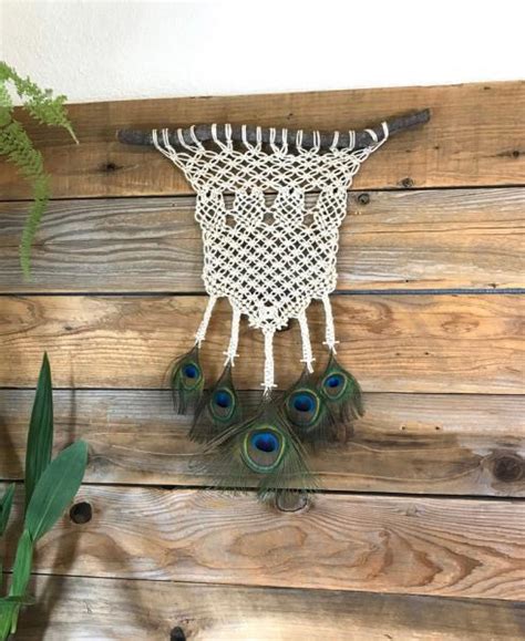 Peacock Macrame Feather Weave Crochet