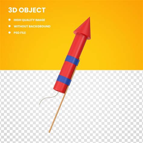 Premium Psd Firework Rocket