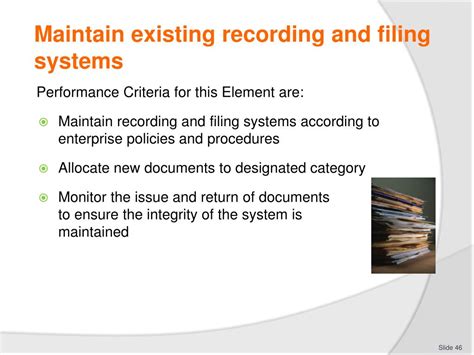 PPT MAINTAIN A PAPER BASED FILING AND RETRIEVAL SYSTEM PowerPoint Presentation ID 1654500