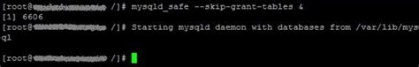 Resettare La Password Di Root In Mysql