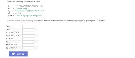 Solved Given The Following Variable Declarations Chegg
