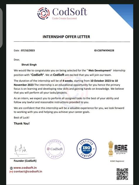 Shruti Singh On Linkedin Codsoftinternship Codesoft Internship