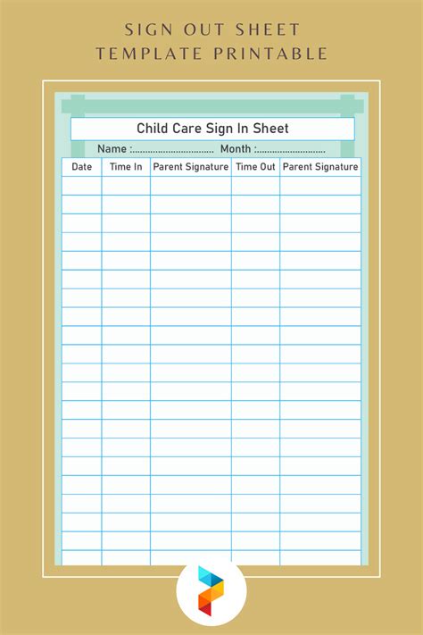 Best Sign Out Sheet Template Printable PDF For Free At Printablee