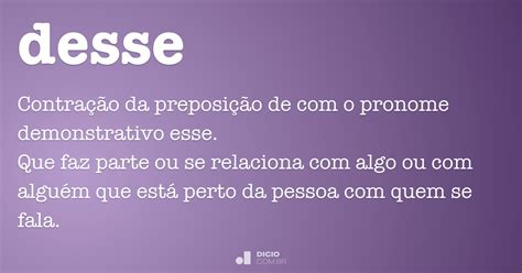 Desse - Dicio, Dicionário Online de Português
