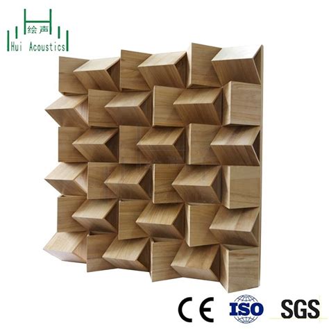 Sound Diffusion Panel Wooden 3d Wall Panel Wooden Acoustical Diffuser