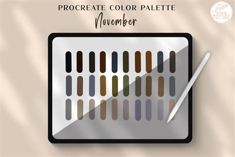 Moody Fall Procreate Color Palette Dark Autumn Swatches By Olya Haifisch Thehungryjpeg