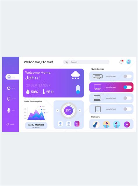 Smart Home User Web Interface Template Imagepicture Free Download