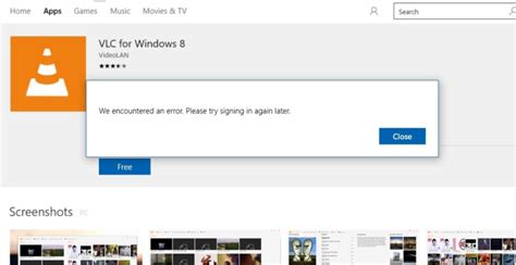 fix we encountered an error please try signing in again later microsoft store