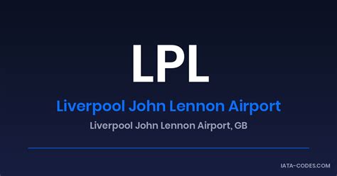 Liverpool John Lennon Airport Lpl Airport Info Transport Live