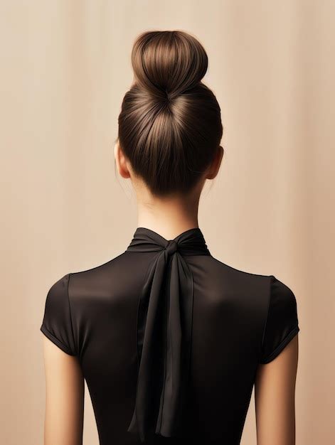 Premium Photo Beautiful Ballerina Bun Hair Style