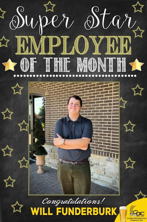 Employee Of The Month December Comer Distributing Inc
