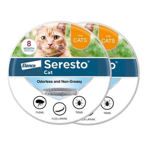 Seresto Flea and Tick Collar for Cats, Pack of 2 Collars, 2 CT | Shop ...