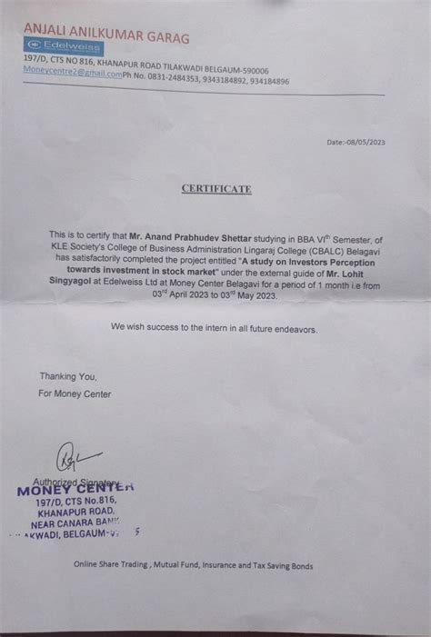 Anand Shettar On Linkedin I Am Happy To Share That I Completed One Month Research Internship On A