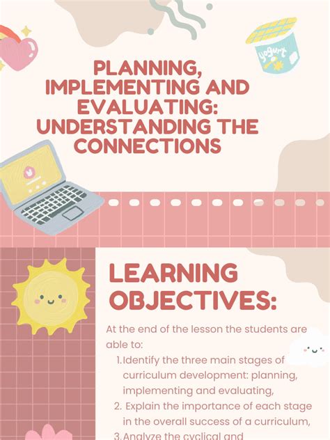 Planning Implementing And Evaluating Understanding The Connections