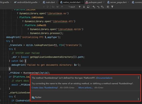 Flutter Andriod A Few Files Were Found During Project Startup · Rustdesk Rustdesk