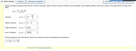 Solved Analyze And Sketch A Graph Of The Function Find Any