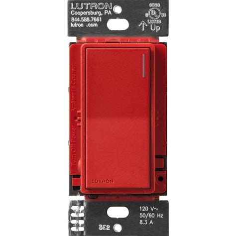 Lutron Sunnata Companion Switch Only For Use With Sunnata On Off Switches Signal Red St Rs Sr