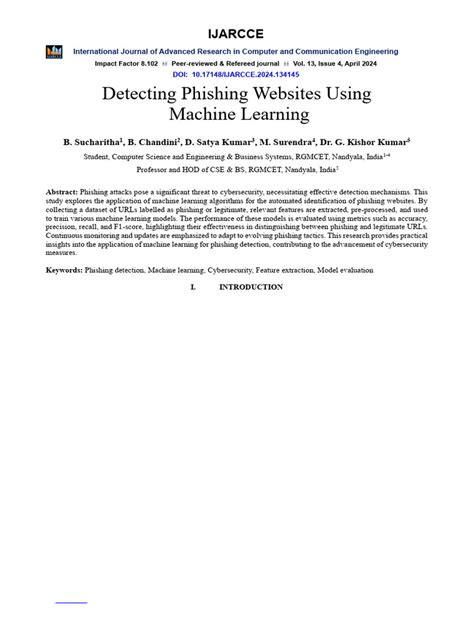 Detecting Phishing Websites Using Machine Learning Pdf Computer