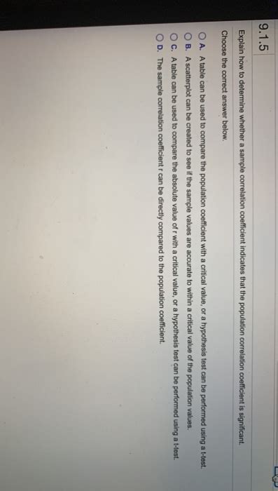 Solved 9 1 5 Explain How To Determine Whether A Sample