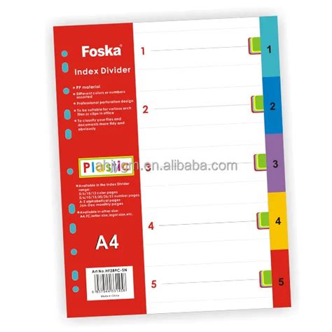 Speed File Divider Efficient A4 Plastic File Dividers