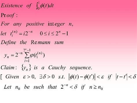 Calculus In Infinite Dimensional Spaces Integral For Banach