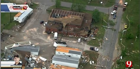 Multi Vortex Tornado In Seminole Oklahoma Destroys Homes With Roofs