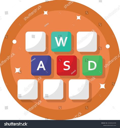 Wasd Keys Solid Mechanical Keyboard Concept Stock Vector Royalty Free 2034521939 Shutterstock
