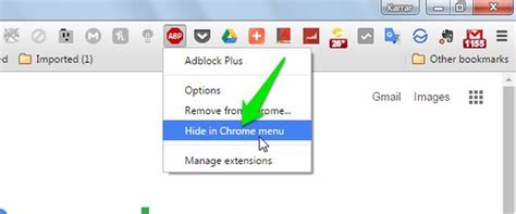 organize chrome extension buttons to suit your preference