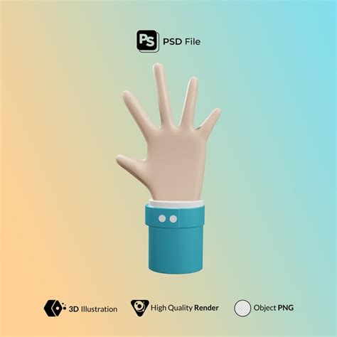 premium psd hand gestures 3d illustration