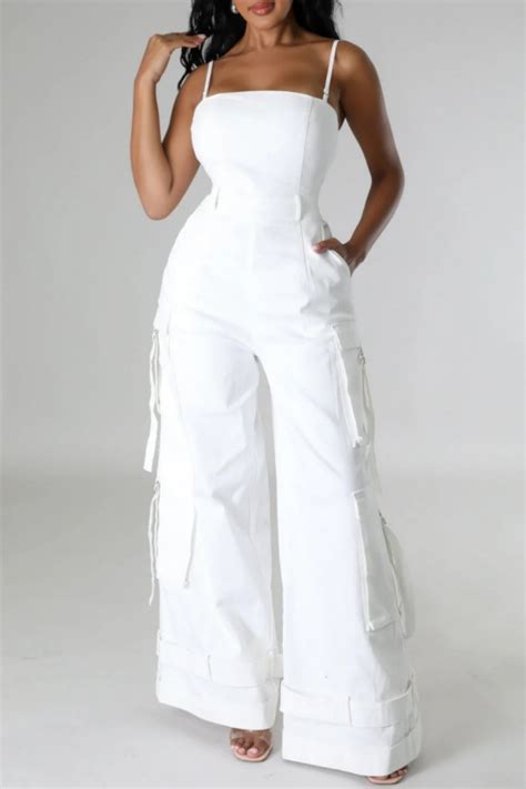 Wholesale Sexy Casual Solid Patchwork Backless Spaghetti Strap Straight