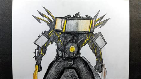 How To Draw A Titan Tv Man In Skibidi Toilet Fanmade Drawing Titan Tv