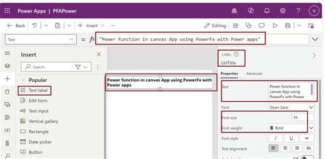 Power Function From Power Fx Using Power Apps