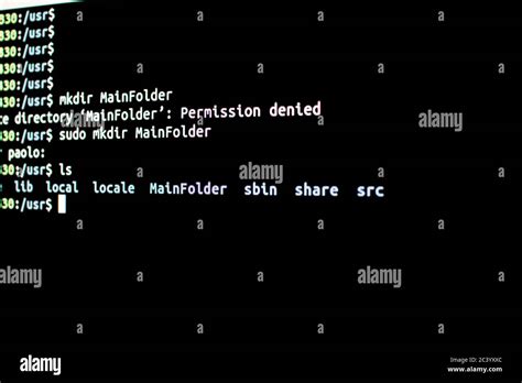 Commands From A Linux Terminal To Create A Folder Within The Operating System User Profile