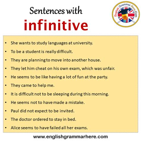 Sentences With Infinitive Infinitive In A Sentence In English Sentences For Infinitive