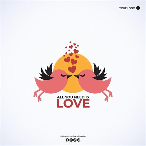 Premium Vector Cute Birds In Love Post