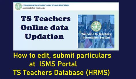 Ts Teachers Online Data Updation 2022 How To Edit Submit Particulars At Teacherinfo Telangana