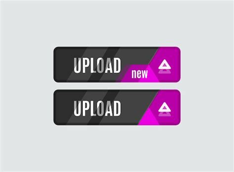 Premium Vector Upload Button Futuristic Hitech Ui Design