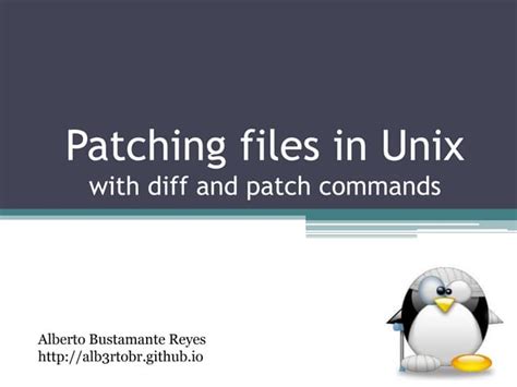 Patching Files In Unix Using Diff And Patch Commands Ppt