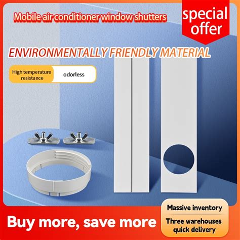 Portable Adjustable Window Kit Slide Plate Window Adaptor Tube Connector Exhaust Hose Exhaust