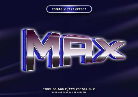 Premium Vector Luxury Max Text Effect Editable Font Effect