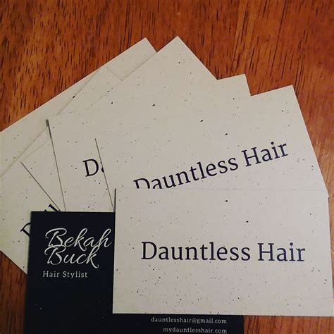 Dauntless Hair The Dauntless Hair Business Cards Just Came In And They Look Great Cant Wait