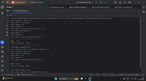 Pythonprojects Billingsystem Learningbydoing Problemsolving Sneha Bhagat