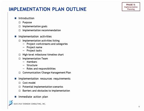Deployment Plan Project Management Best Of Implementation Plan Outline