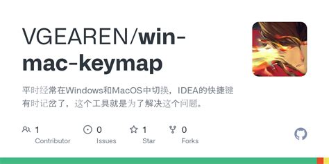 Github Vgearenwin Mac Keymap 平时经常在windows和macos中切换，idea的快捷键有时记岔了，这个工具就是为了解决这个问题。
