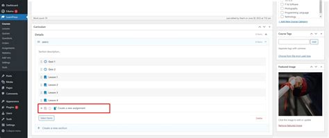 Assignments Add On For LearnPress ThimPress