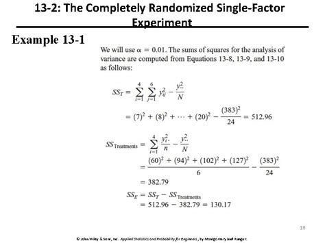 13 Design And Analysis Of Singlefactor Experiments The