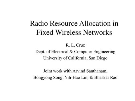 Ppt Radio Resource Allocation Powerpoint Presentation Free Download Id5375896