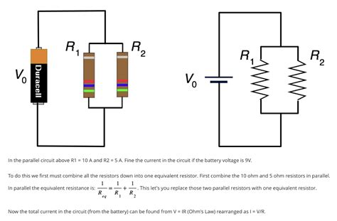 Solved In The Parallel Circuit Above R A And R A Chegg Com