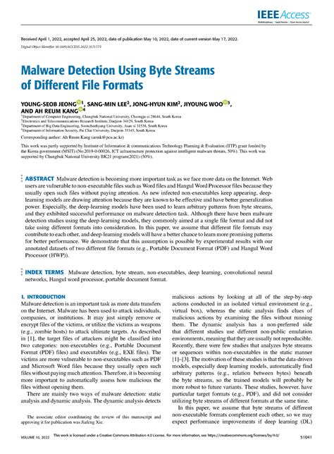 Malware Detection Using Byte Streams Of Different File Formats